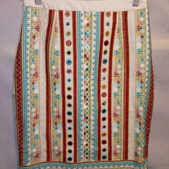 SOUK INDIGO | Skirts | Nwt Xs Souk Indigo Agatha Multicolored Oatmeal ...